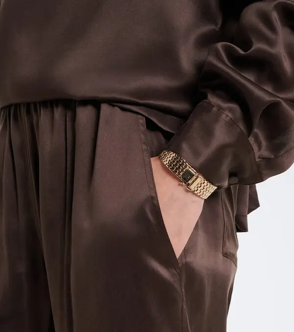 TOM FORD Silk Satin Blouse - Brown