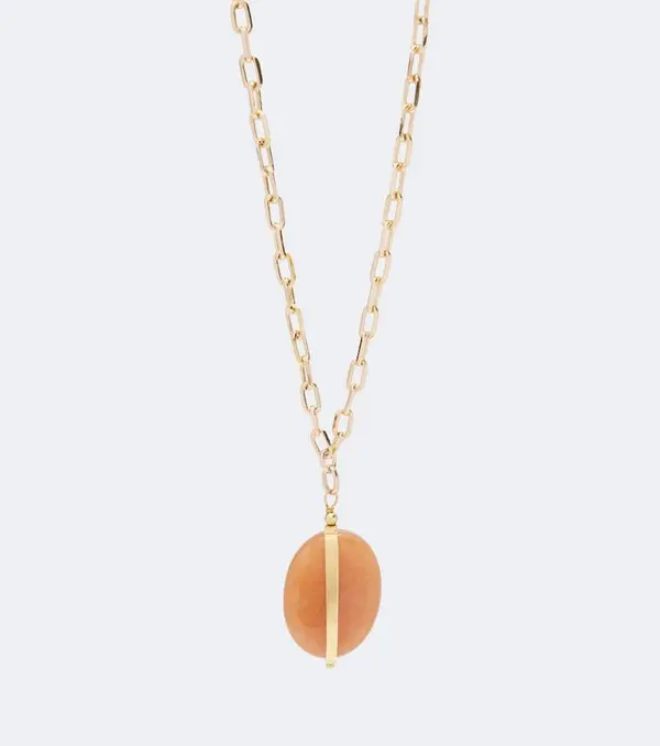 Isabel Marant Étoile Pendant Necklace With Natural Stone - Gold