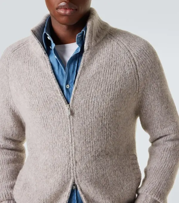 Brunello Cucinelli Cashmere And Silk Zip-up Cardigan