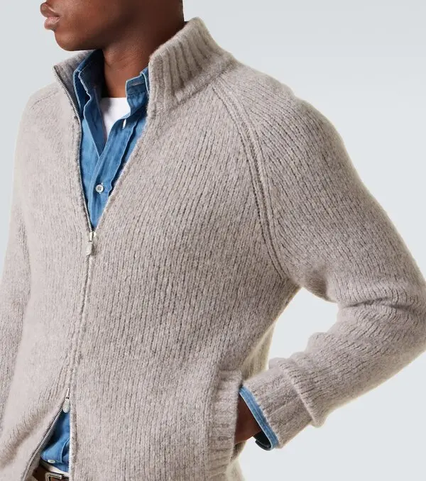 Brunello Cucinelli Cashmere And Silk Zip-up Cardigan