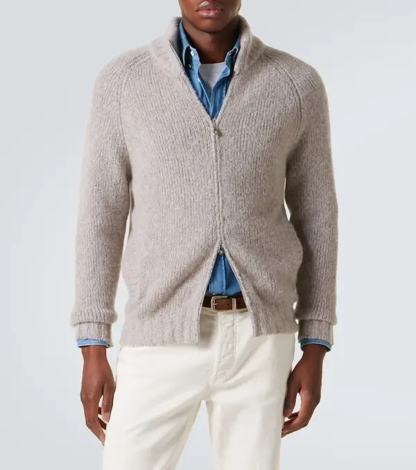Brunello Cucinelli Cashmere And Silk Zip-up Cardigan