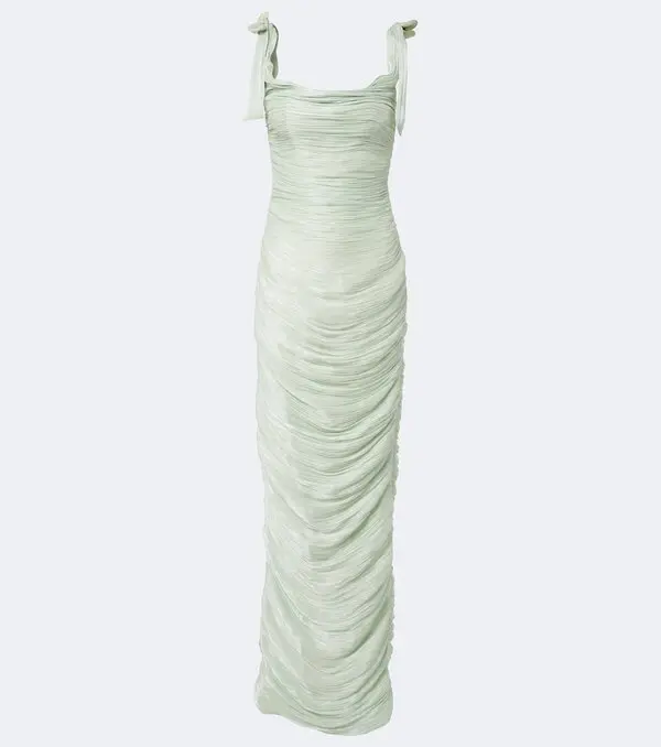 MARMAR HALIM Pleated Gown With Ties