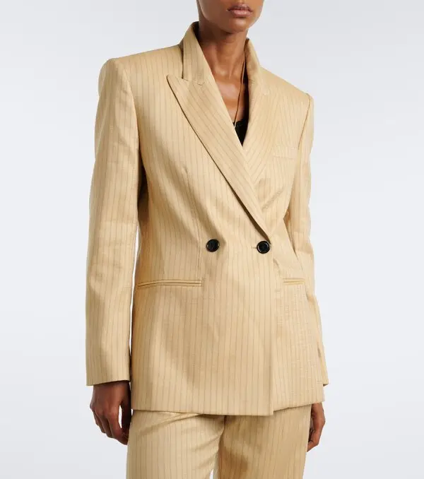 Isabel Marant Étoile Ranya Pinstripe Wool-blend Blazer - Beige