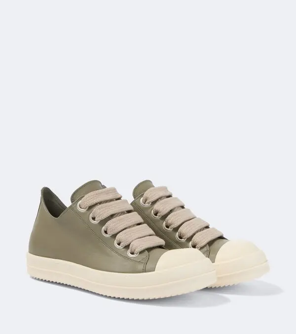 Rick Owens Jumbolace Leather Low-top Sneakers - Green