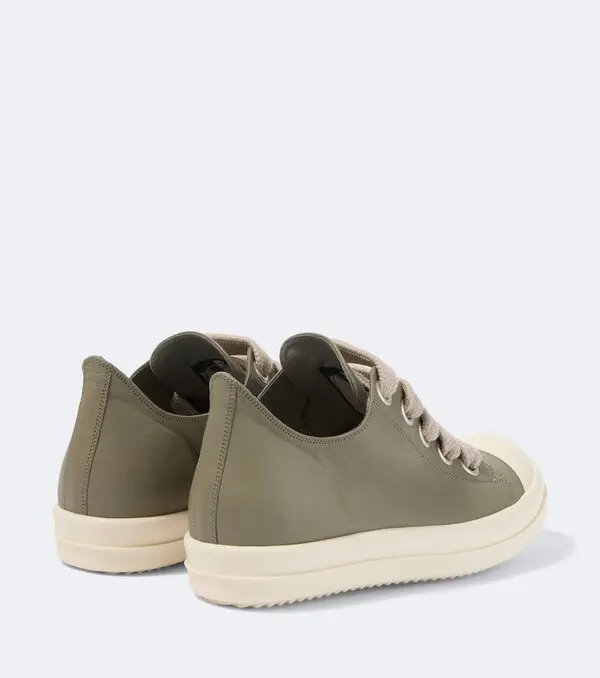 Rick Owens Jumbolace Leather Low-top Sneakers - Green