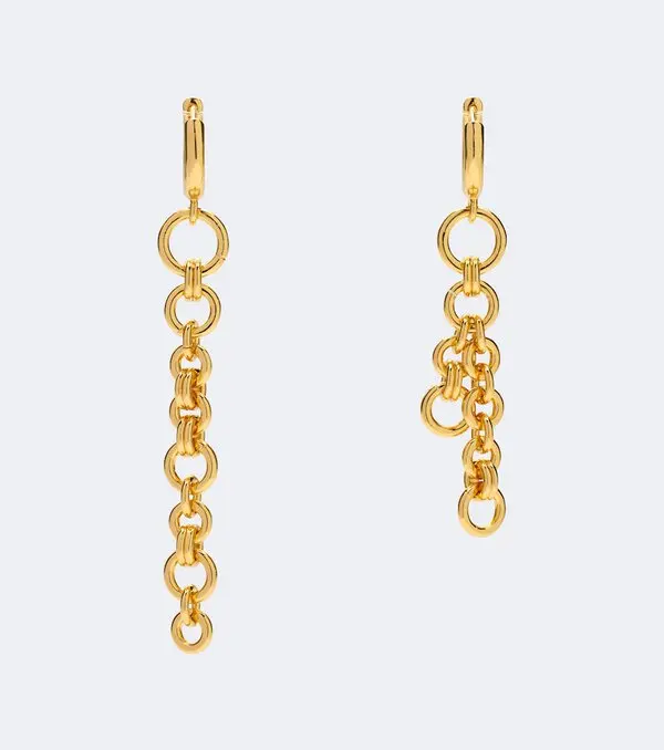 DEHANCHE Revenge Asymmetric Chain Drop Earrings - Gold