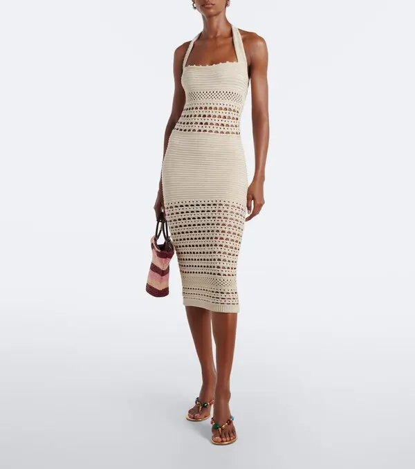 Retrofete Jaycee Crochet Cotton-blend Midi Dress