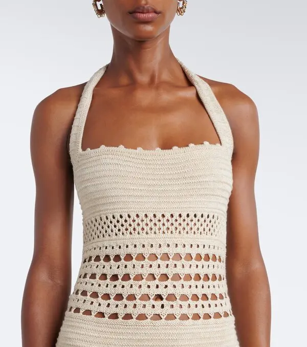 Retrofete Jaycee Crochet Cotton-blend Midi Dress