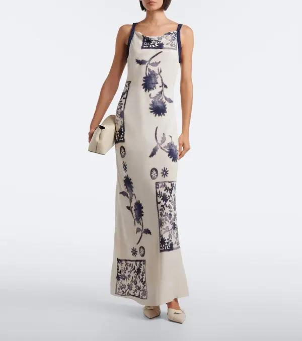 SIR. Phillipa Floral Slip Dress - White
