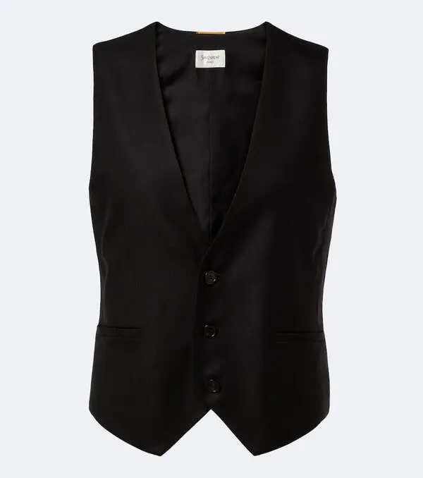 Saint Laurent Cashmere And Silk Vest