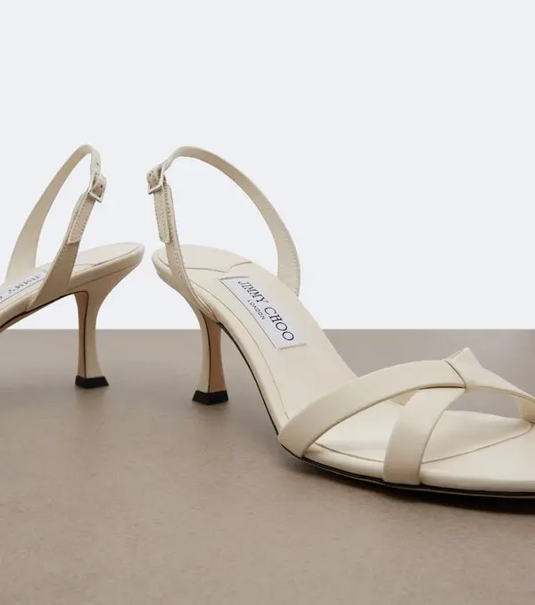 JIMMY CHOO Elsy Leather Slingback Sandals