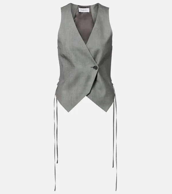 Alexander McQueen Asymmetrical Wool Vest