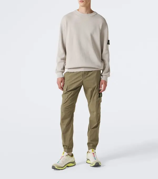 Stone Island Compass Cotton-blend Cargo Pants - Green
