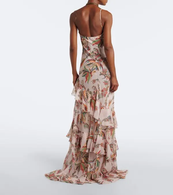 Etro Floral Ruffled Gown