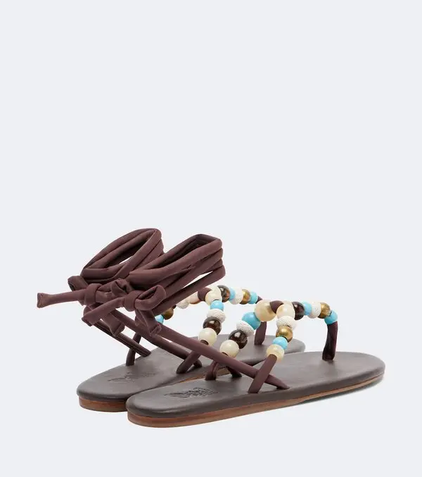 ANCIENT GREEK SANDALS Katia Beaded Thong Sandals