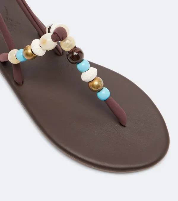 ANCIENT GREEK SANDALS Katia Beaded Thong Sandals