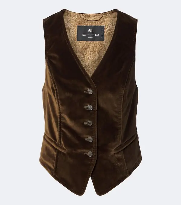 Etro Cotton Velvet Vest