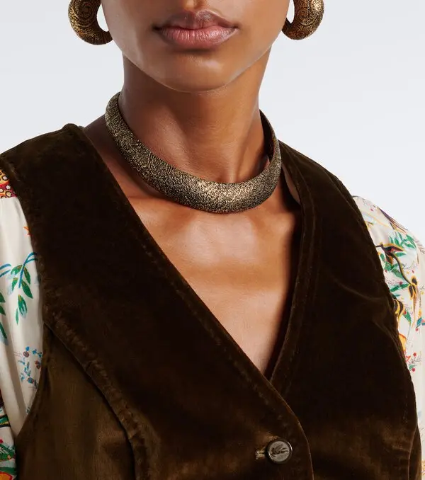 Etro Cotton Velvet Vest
