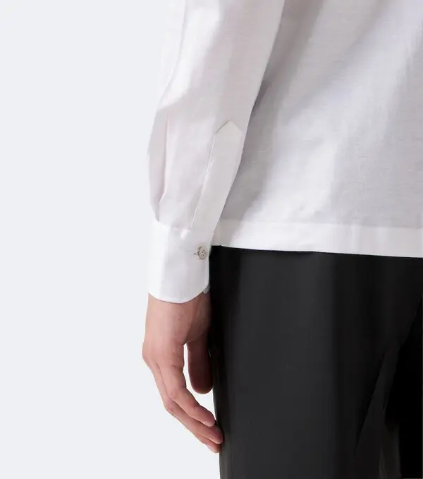 Kiton Cotton Poplin Polo Top