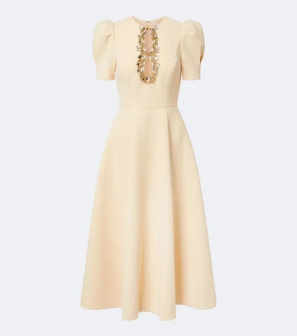 Rebecca Vallance Alexandrite Embellished Midi Dress - Yellow