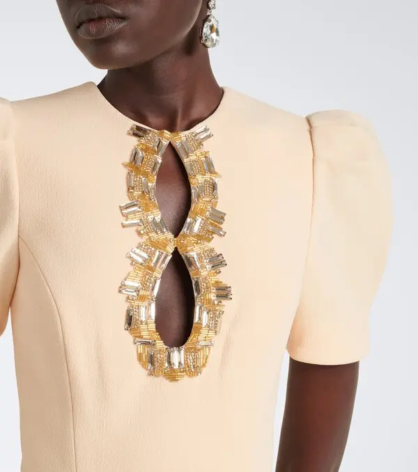 Rebecca Vallance Alexandrite Embellished Midi Dress - Yellow