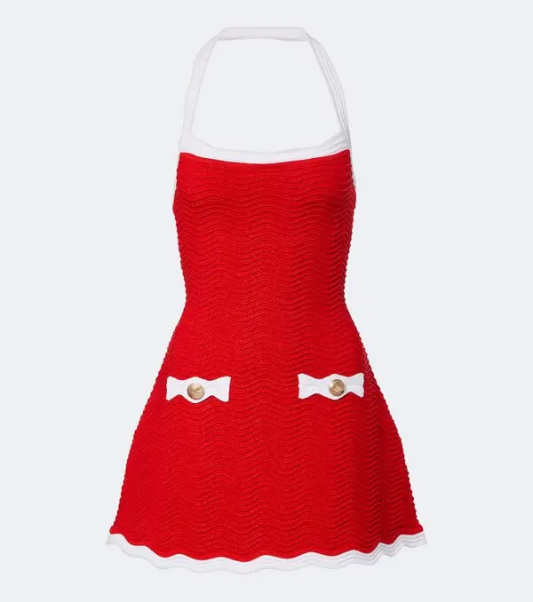 Retrofete Ondina Ribbed-knit Minidress