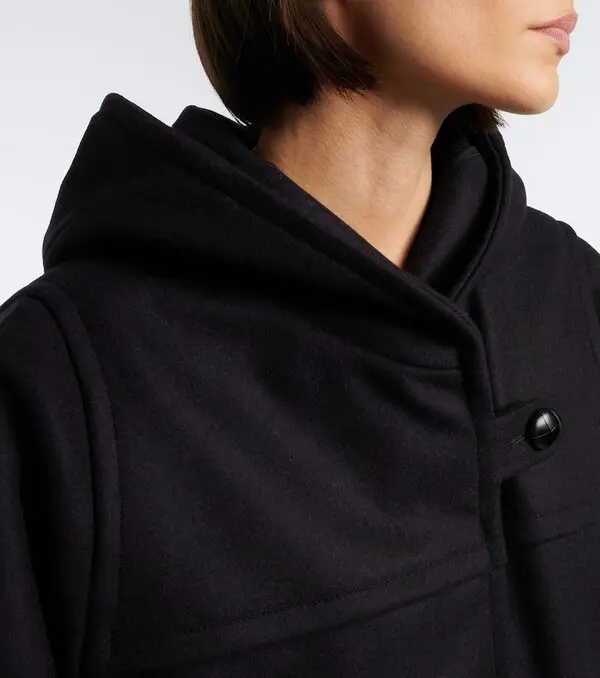 Isabel Marant Étoile Trixie Wool And Cashmere Hooded Jacket - Blue