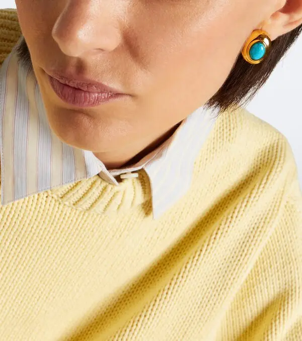 DEHANCHE Stone Embellished Stud Earrings