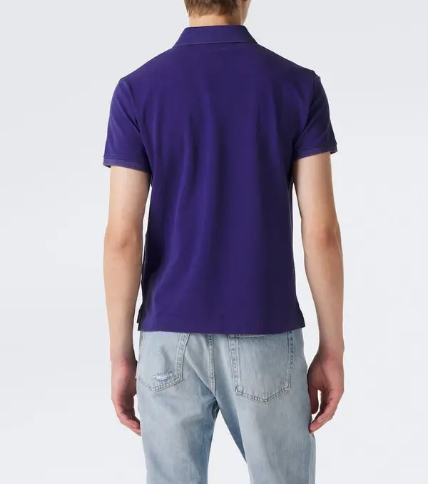Acne Studios Logo Cotton Pique Polo Shirt