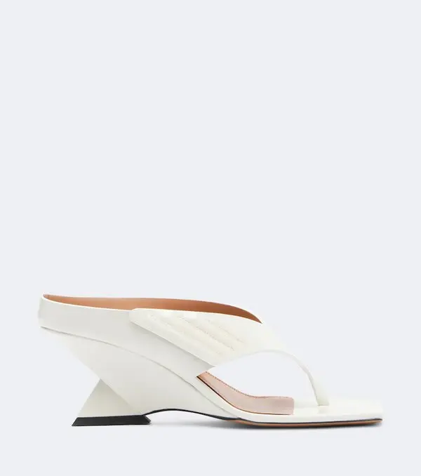 Attico Cheope Patent Leather Wedge Sandals