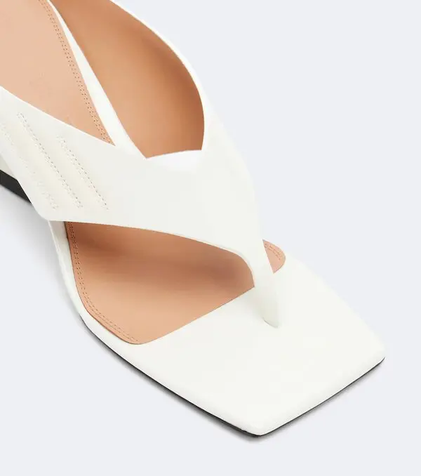 Attico Cheope Patent Leather Wedge Sandals