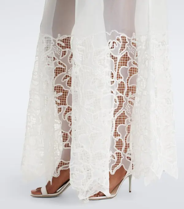 Simkhai Renis Organza Bustier Gown In Ivory - White