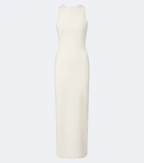SIR. Saba Embellished Knitted Maxi Dress - White