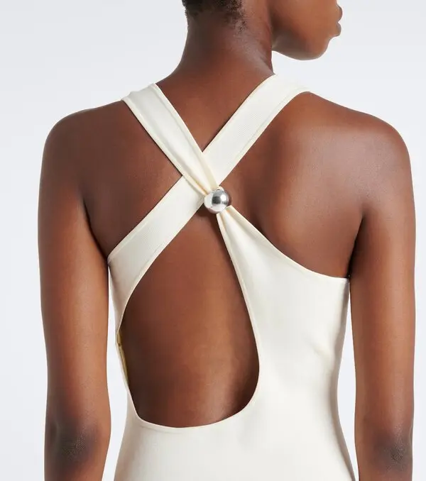 SIR. Saba Embellished Knitted Maxi Dress - White