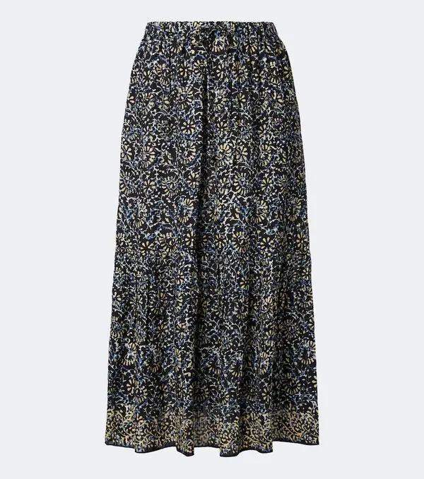 Ulla Johnson Olina Printed Tiered Midi Skirt - Multicoloured