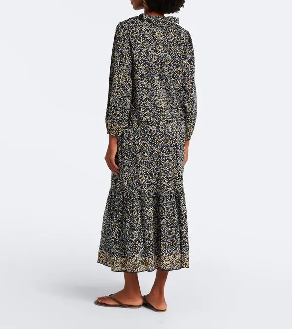 Ulla Johnson Olina Printed Tiered Midi Skirt - Multicoloured