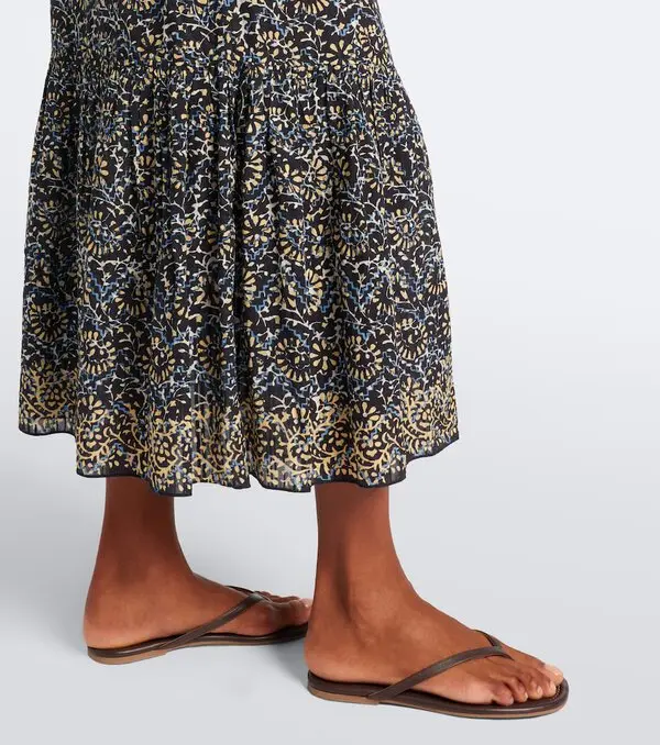 Ulla Johnson Olina Printed Tiered Midi Skirt - Multicoloured