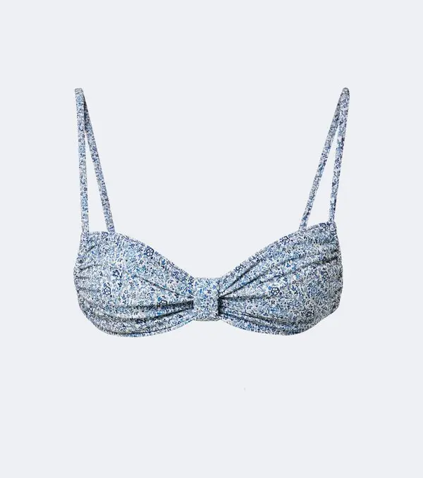 MONTCE Devin Floral Bikini Top - Blue