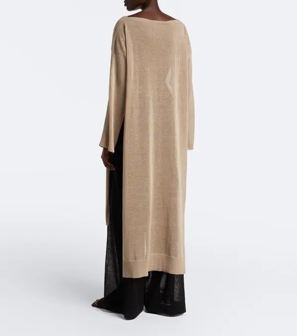 Alaïa Semi-sheer Linen And Silk Kaftan