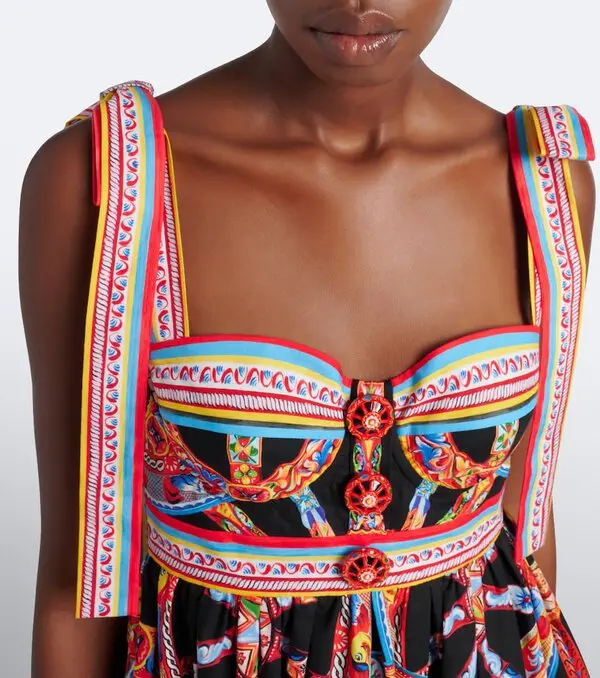 Dolce & Gabbana Carretto Cotton Mini Dress
