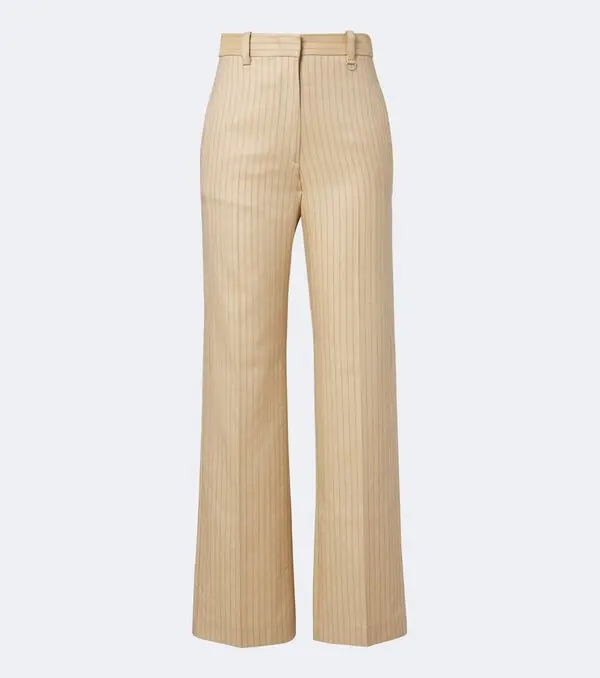 Isabel Marant Étoile Noanda Pinstriped Wool-blend Straight Pants