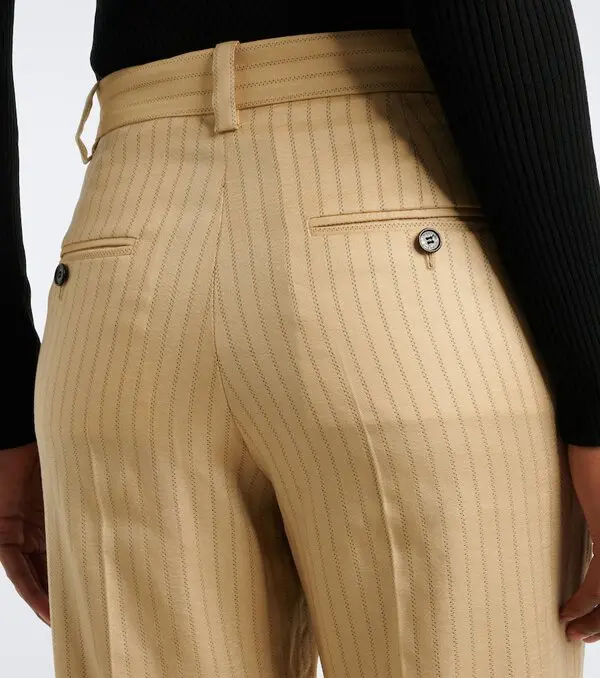 Isabel Marant Étoile Noanda Pinstriped Wool-blend Straight Pants