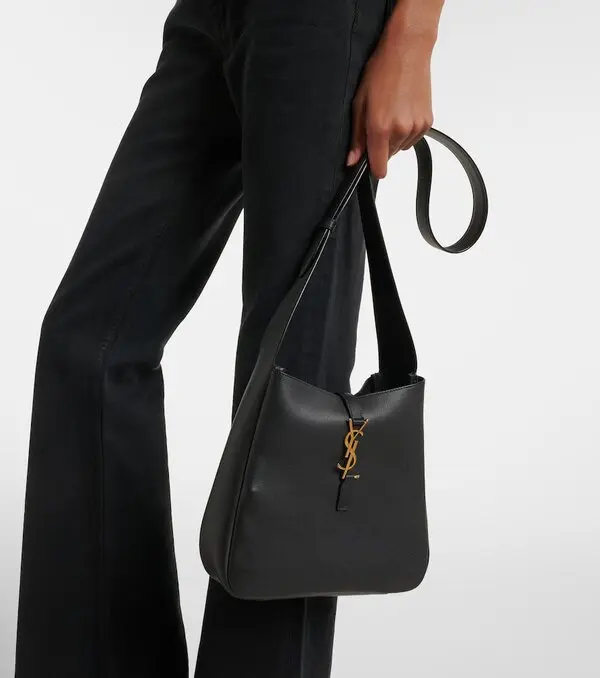 Saint Laurent Le 5 A 7 Leather Crossbody Bag - Black