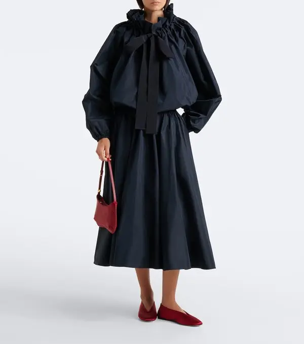 PATOU Shirred Midi Skirt