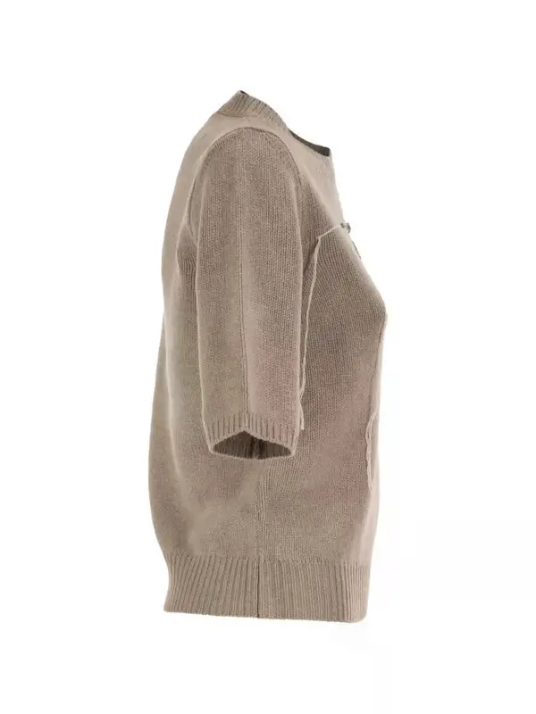 Fabiana Filippi Rhinestone Embellished Embroidered Sweater