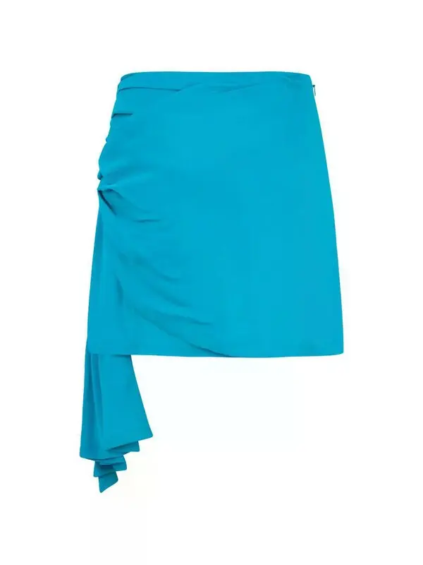 Alberta Ferretti Asymmetric Draped Mini Skirt