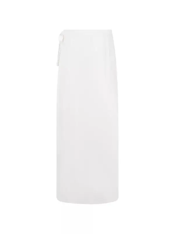 Alberta Ferretti Pleated Detail Straight Maxi Skirt