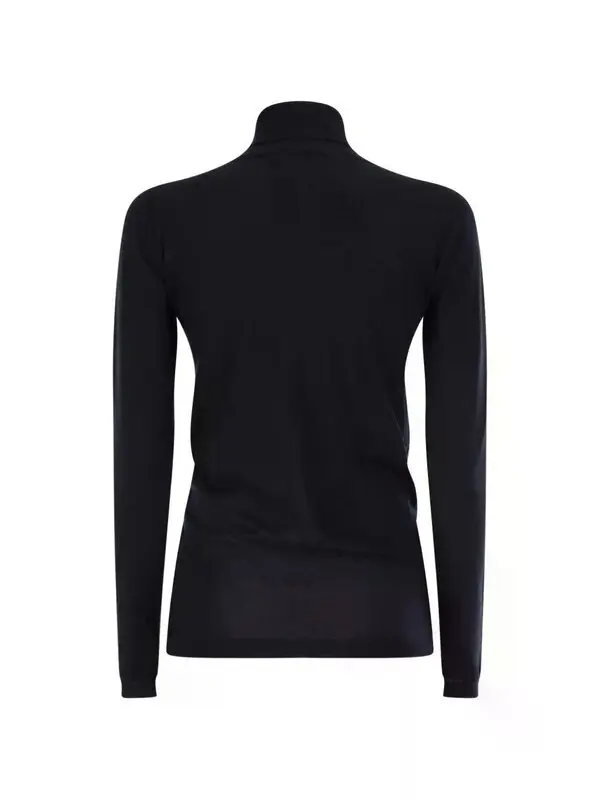 Fabiana Filippi Dark Fine-gauge Knit Roll Neck Long Sleeve Sweater