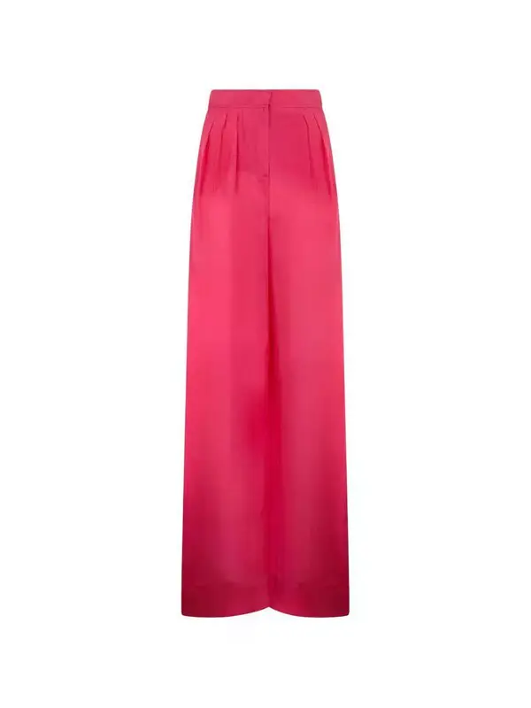 Alberta Ferretti High-waisted Silk Palazzo Pants