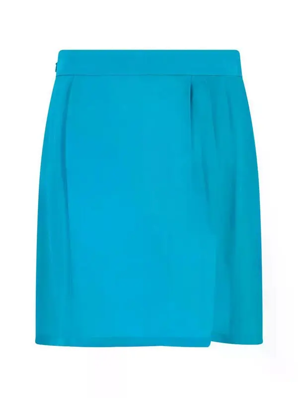 Alberta Ferretti Asymmetrical Pleated Mini Skirt